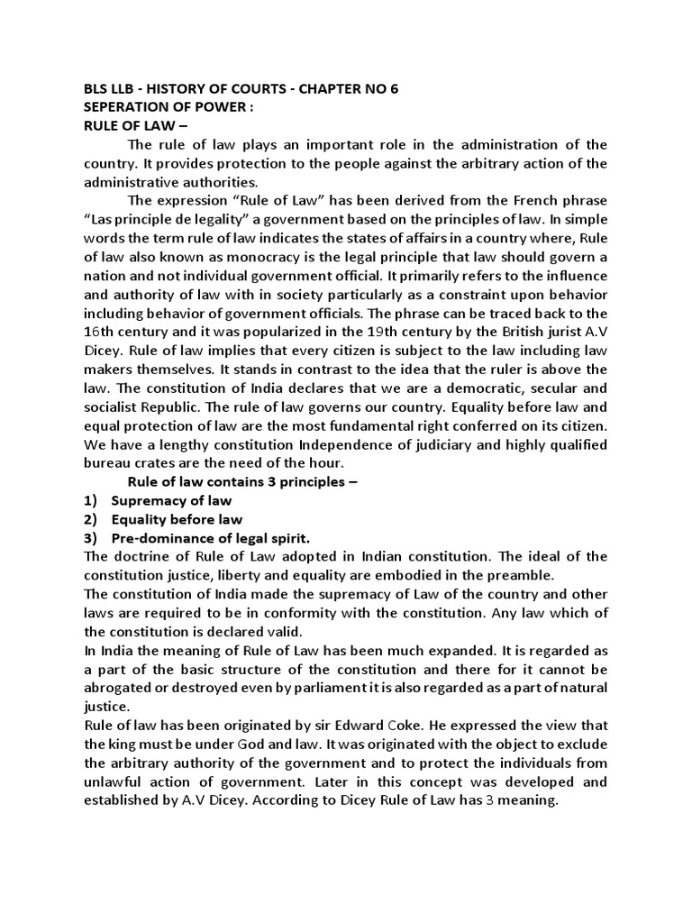 BLS LLB - History of Courts - Chapter No 6 | PDF