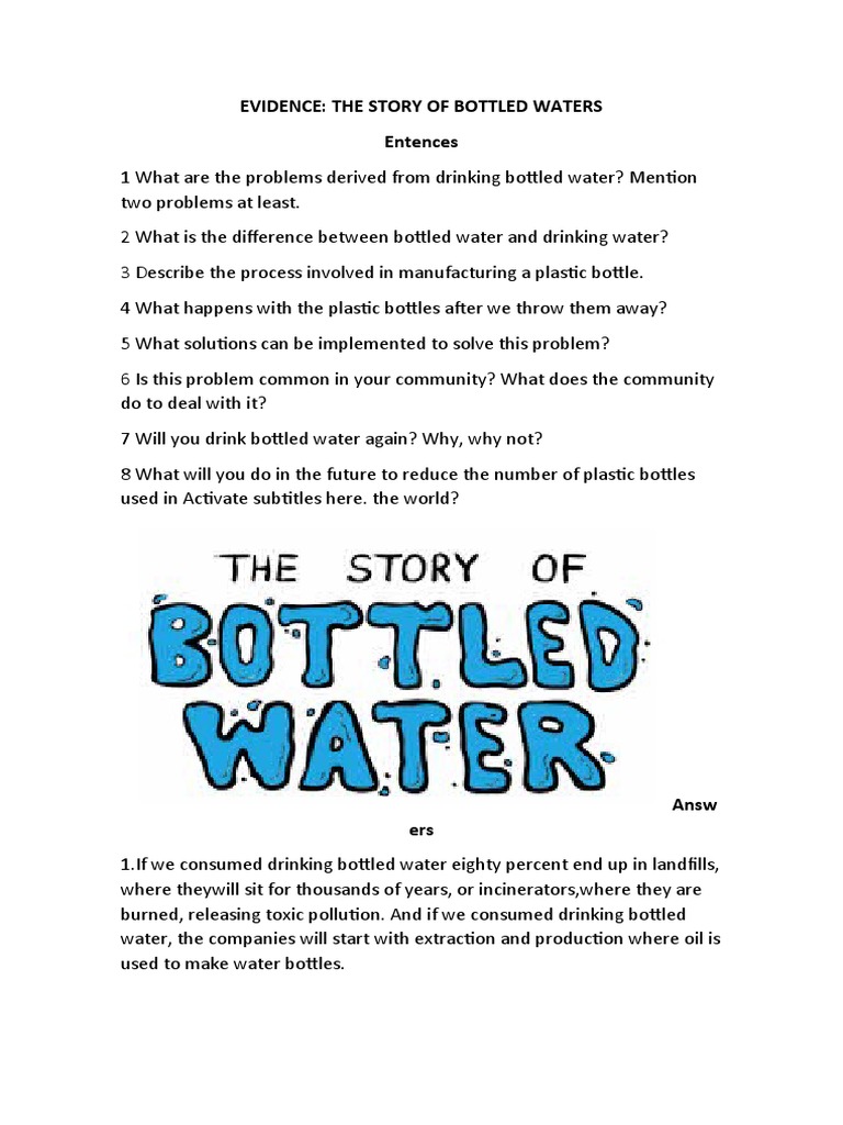 Evidence The Story of Bottled Waters | PDF