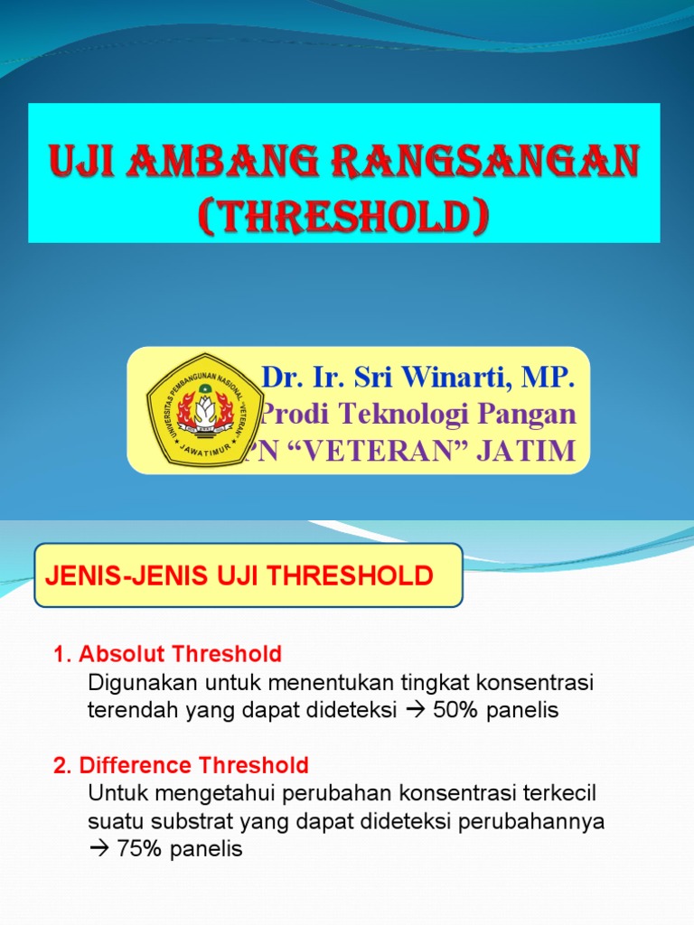 Jenis Uji Sensoris (Ambang Rangsangan, DLL) | PDF
