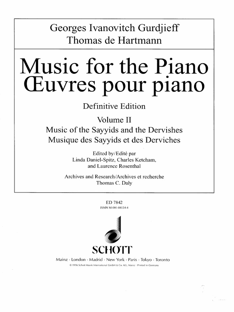 Gurdjieff-Hartmann - Piano Music Volume 2 | PDF