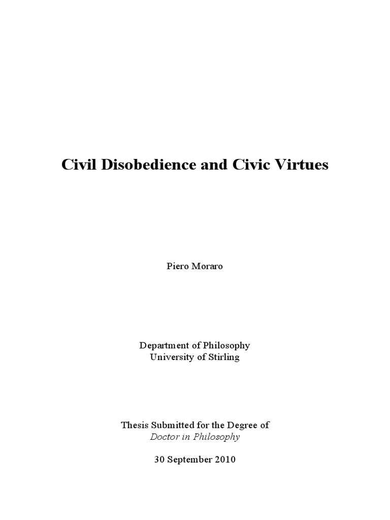 Civil Disobedience and Civic Virtues | PDF | Civil Disobedience | Autonomy