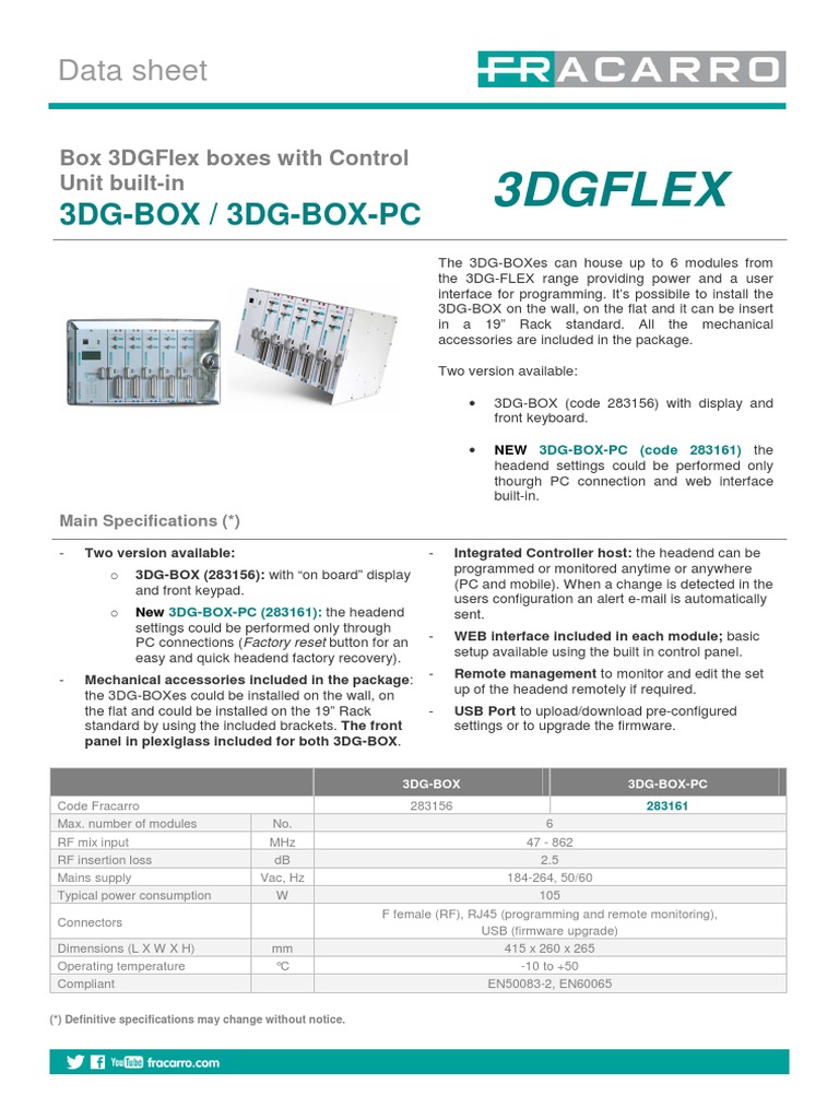 3DG BOX - 3DG BOX PC - Datasheet | PDF