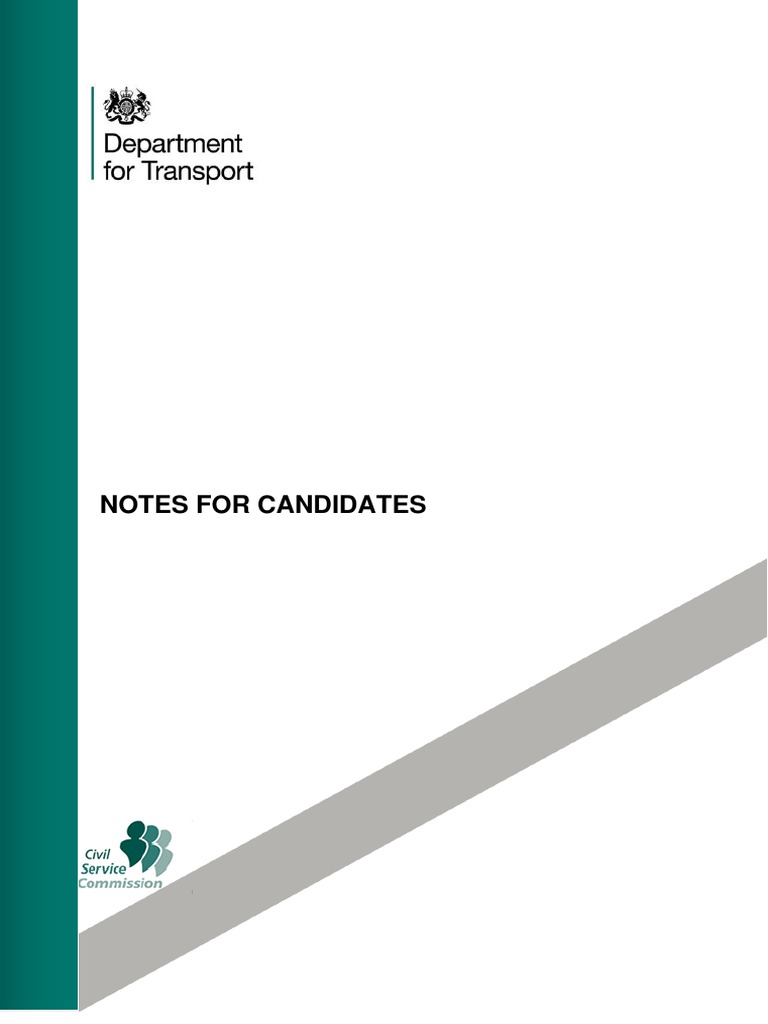 Notes For Candidates | PDF