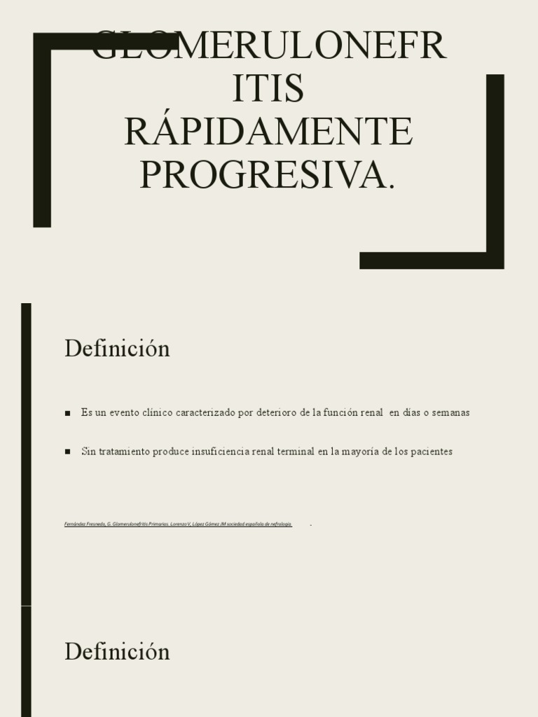 Glomerulonefritis Rápidamente Progresiva | PDF