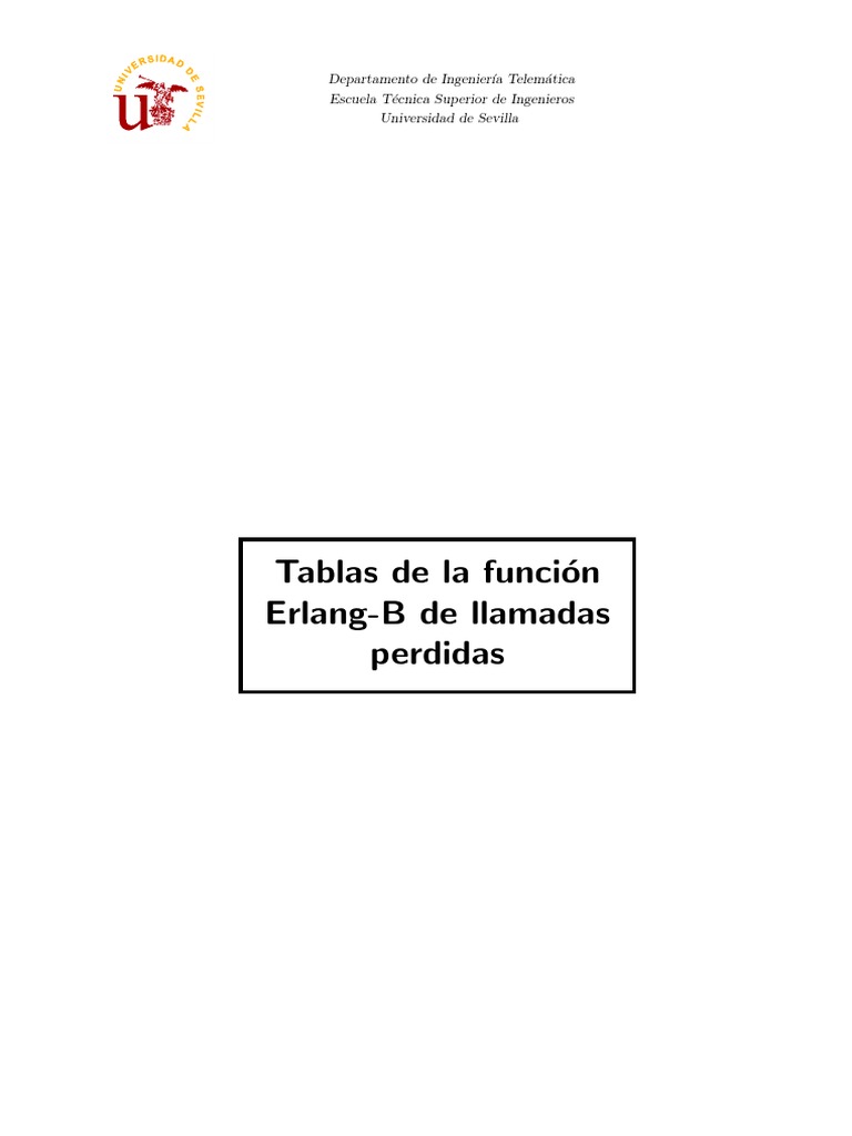 Tablas Erlang-B | PDF