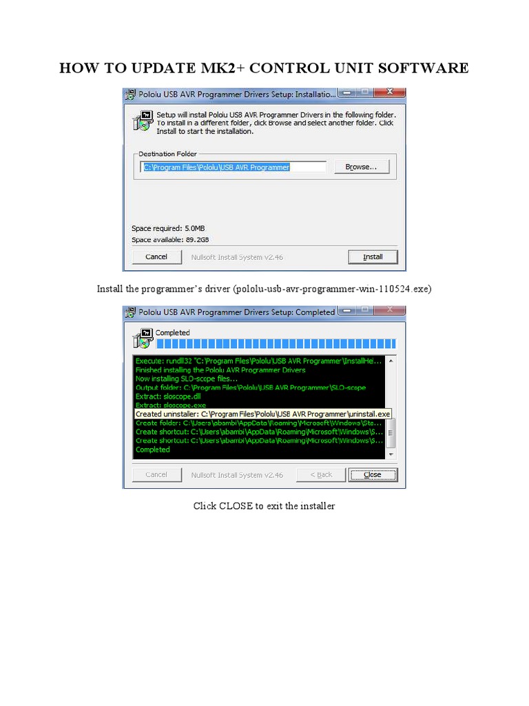 HOW TO UPDATE MK2 CONTROL UNIT Glomex | PDF