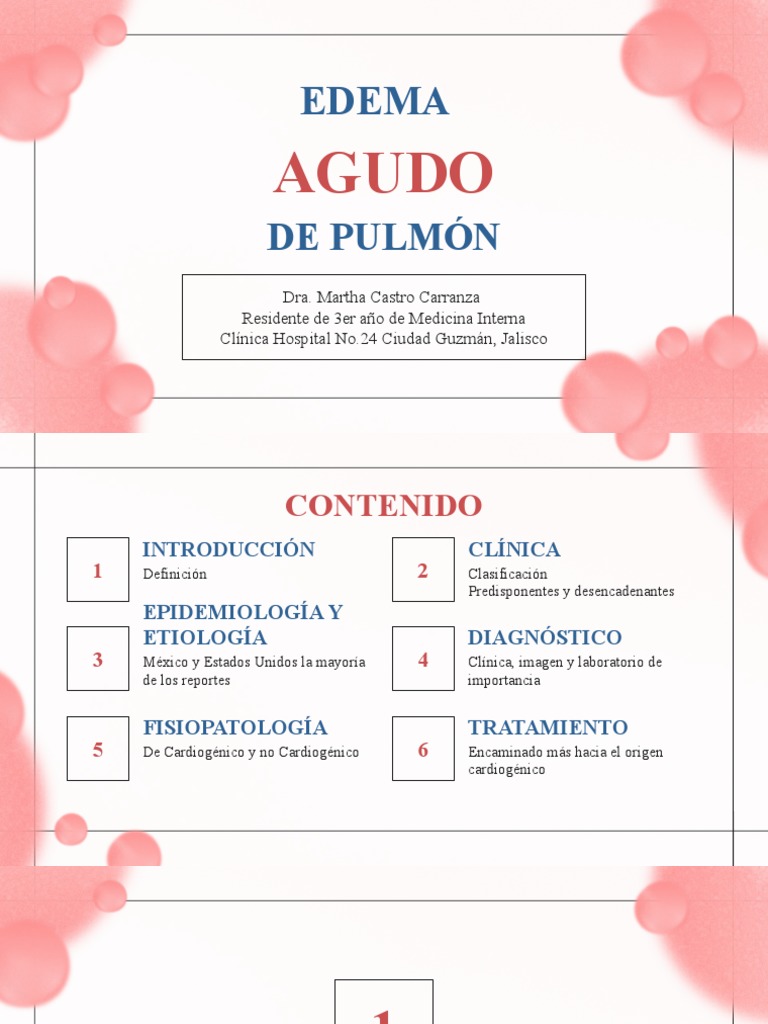 Edema Agudo de Pulmon | PDF
