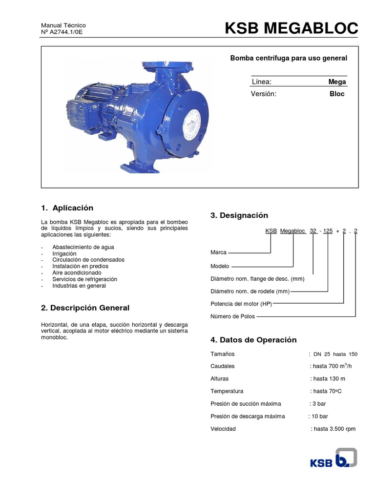 Megabloc - A2744.1 - OS - Manual Tecnico Español | PDF | Mecanica clasica | Ingeniería mecánica