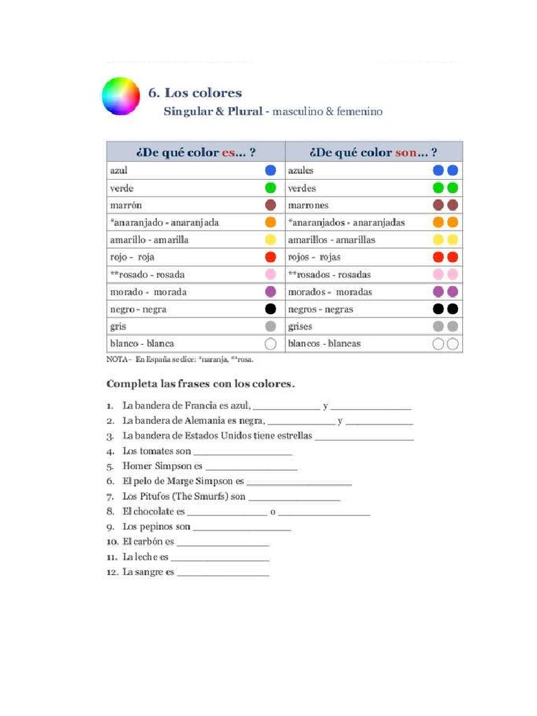 Espanhol - EJA Colores | PDF