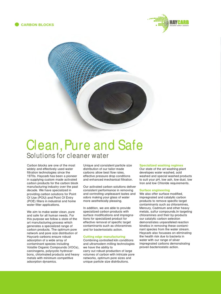 Brochure Block Filter | PDF | Water Purification | Chemistry