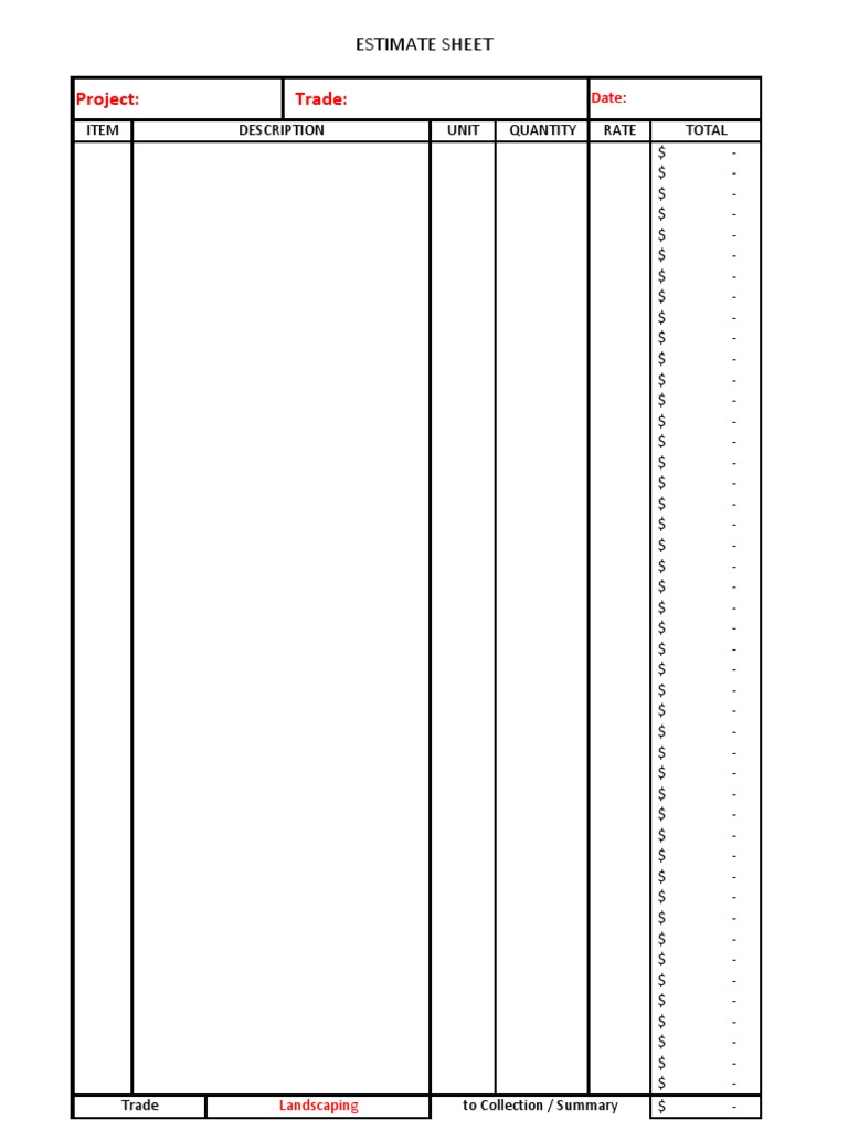 BOQ Take-Off Sheet | PDF