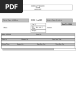 Job Card Template | PDF