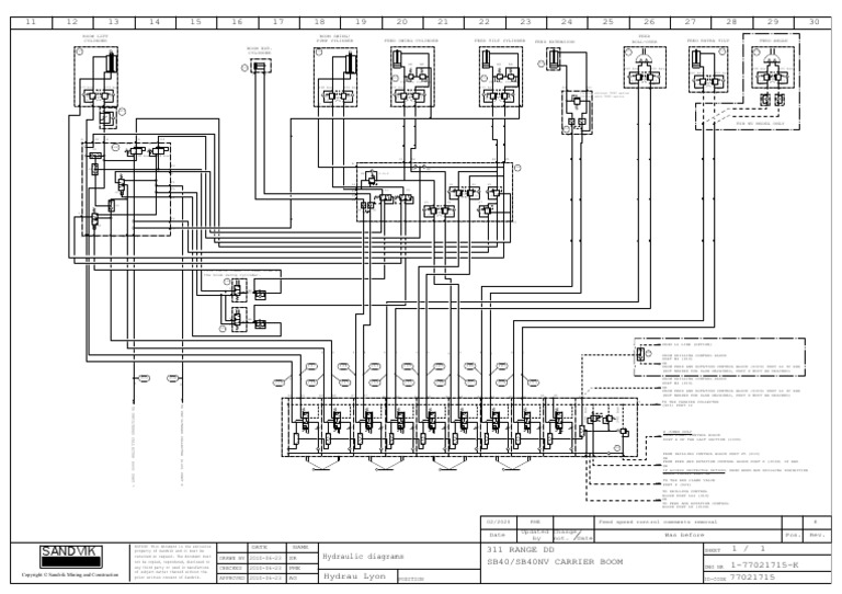 SB40/SB40NV Boom Hydraulic Diagram | PDF