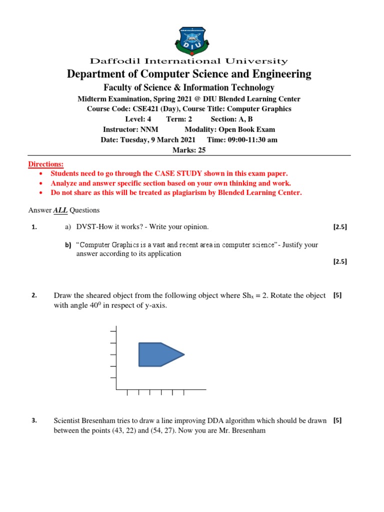 Midterm Spring 21 CG | PDF
