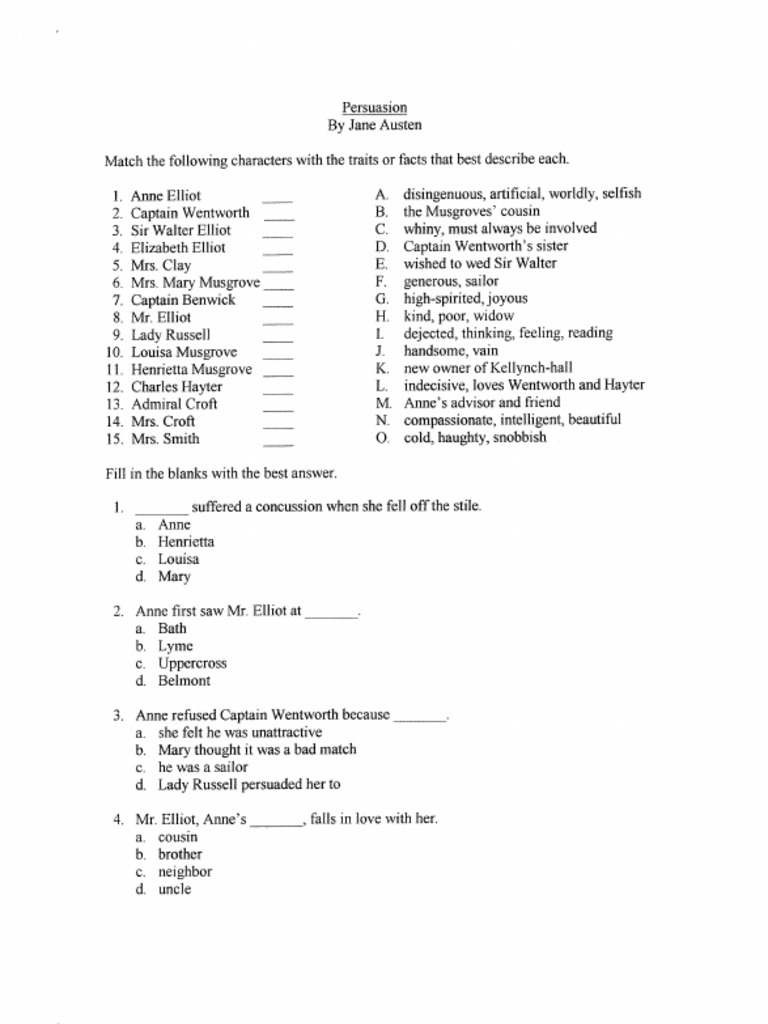 Persuasion Test | PDF