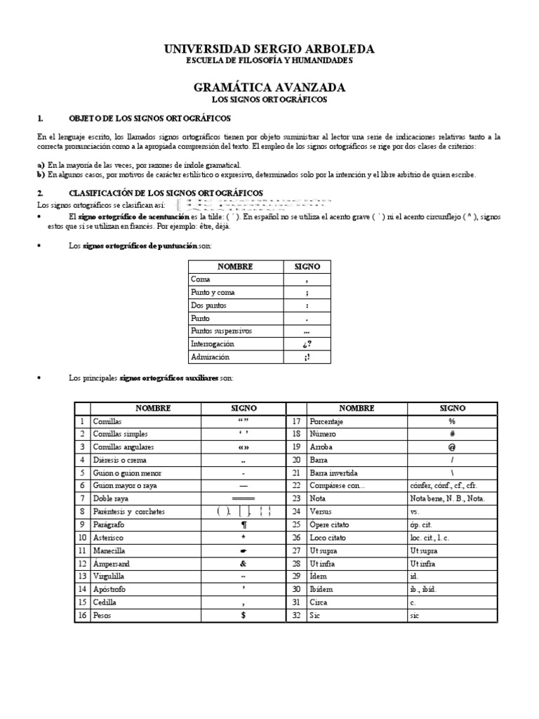 SIGNOS ORTOGR FICOS | PDF