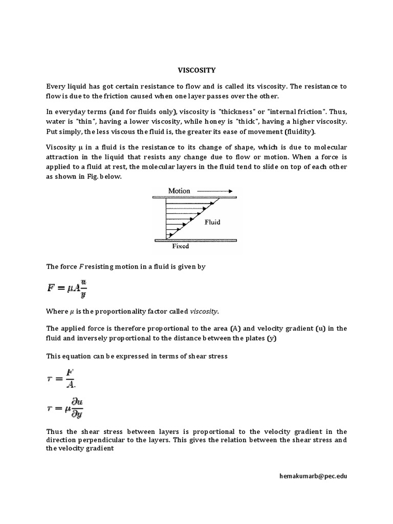 Viscosity Consistency | PDF | Viscosity | Shear Stress