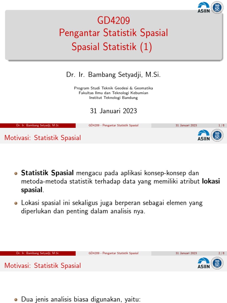 02 Spatial Statistics Overview | PDF