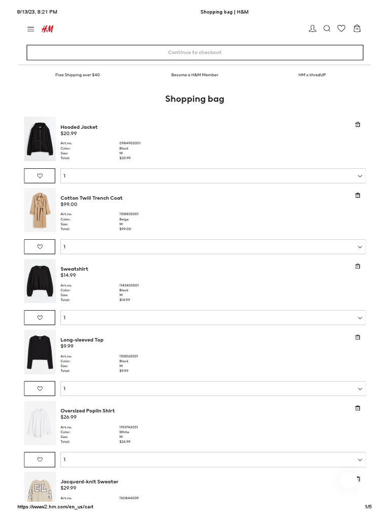 Shopping Bag - H&M | PDF