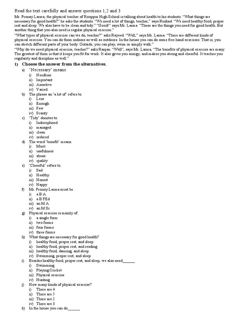 Class 8 Sheet 6 | PDF