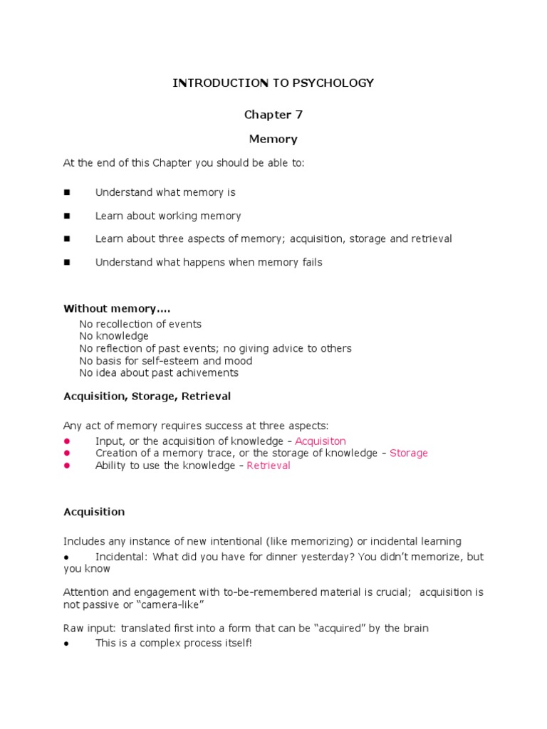 Psychology Students' Memory Guide | PDF | Memory | Recall (Memory)