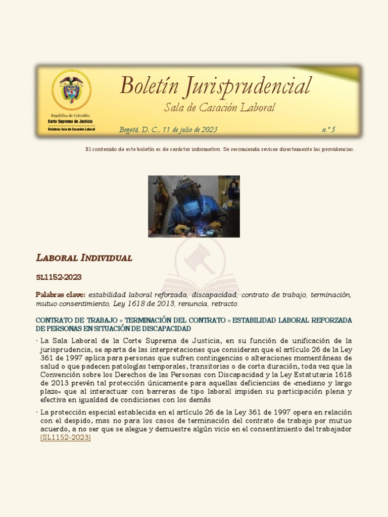 Boletin 5 Laboral | PDF