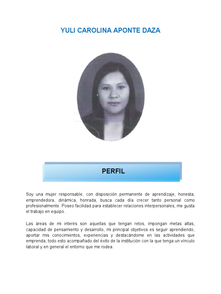 Hoja de Vida YULI CAROLINA APONTE 16-11-2022 | PDF