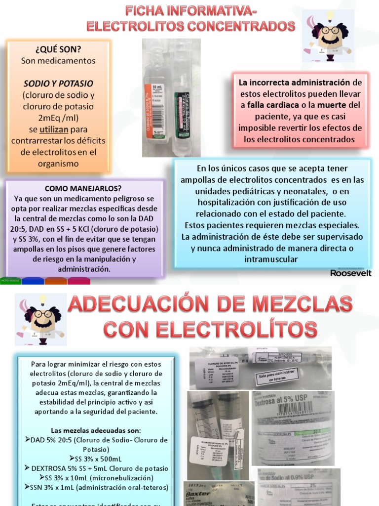 Manejo Seguro de Electrolitos Concentrados | PDF | Cuidado de la salud ...