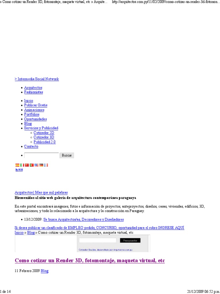 Como Cotizar Renders | PDF | Arquitecto | Business