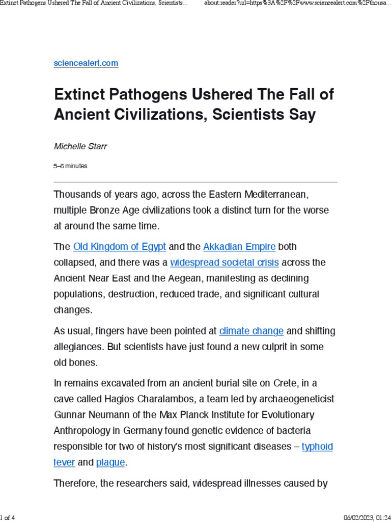 Extinct Pathogens Ushered The Fall of Ancient Civilizations, Scientists ...