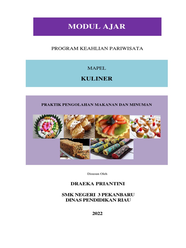 Modul Pengolahan Cake Dan Kue Indonesia | PDF