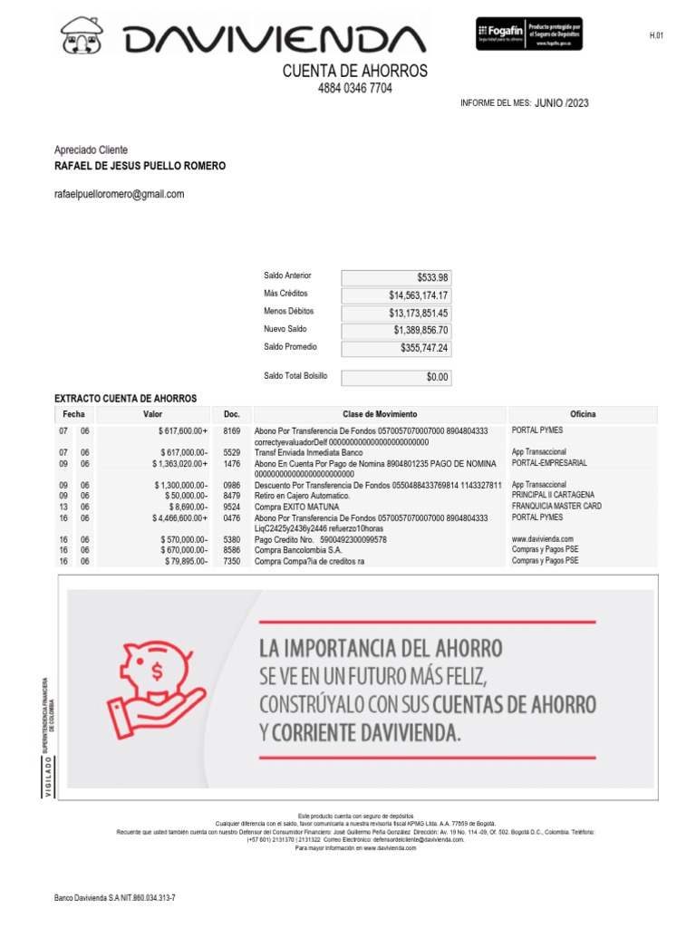 Extracto 202306 | PDF