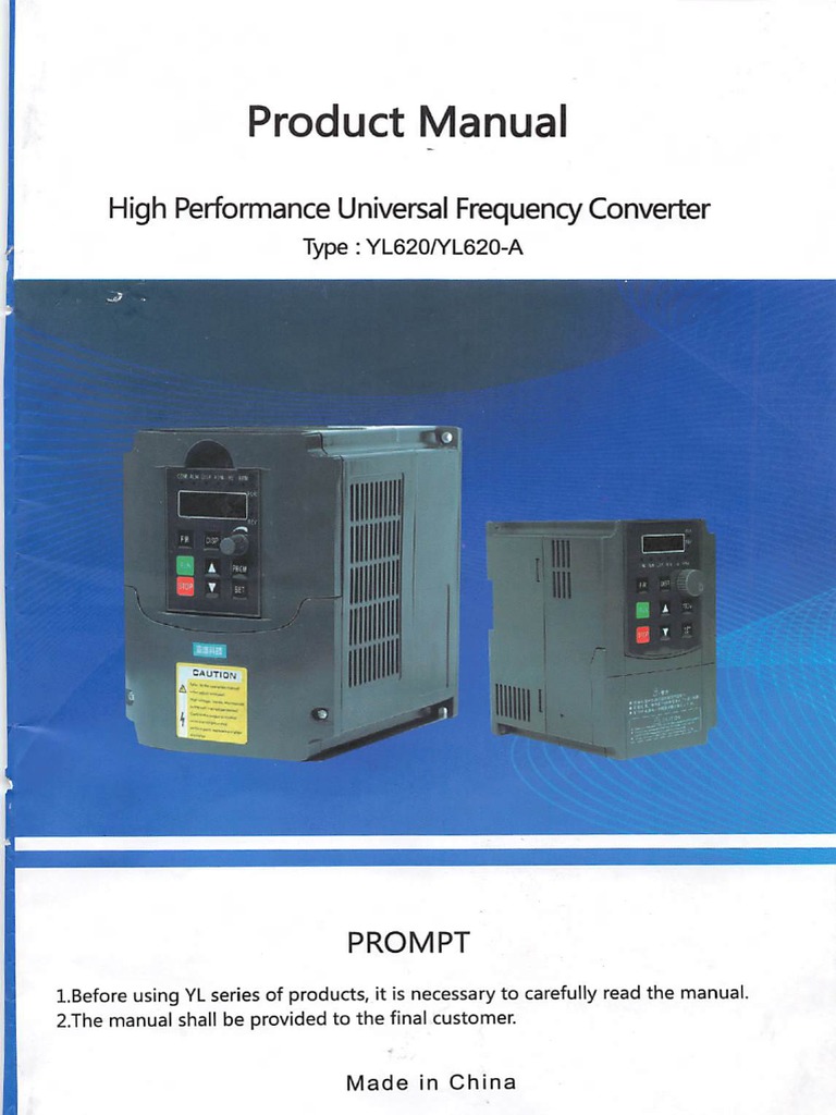Yl620 Product Manual Scanned | PDF