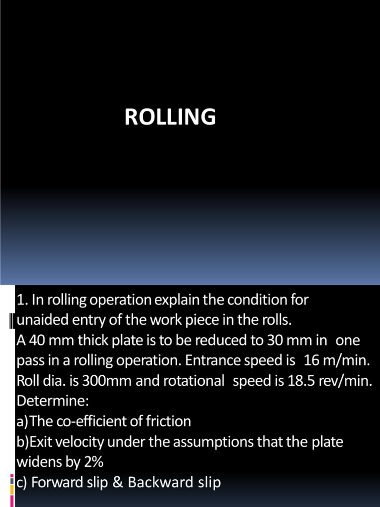 Rolling | PDF