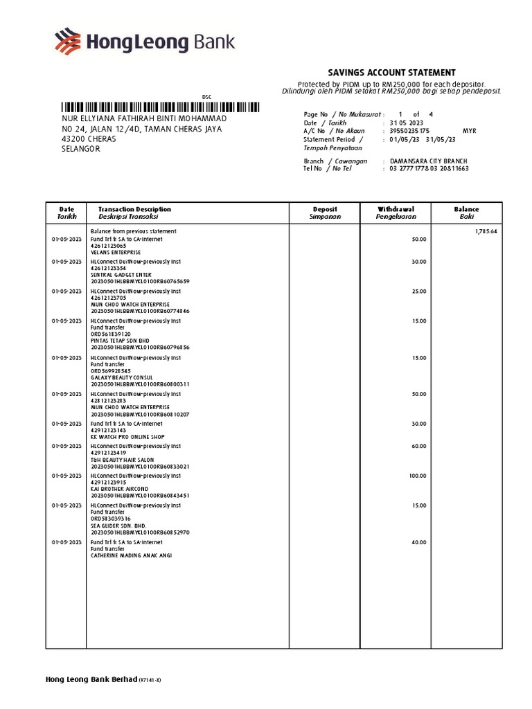 HLB Receipt May | PDF