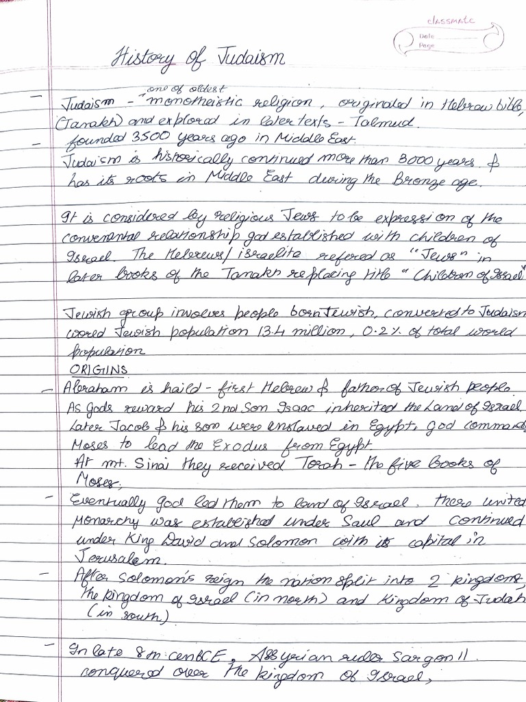 judaism assignment | PDF