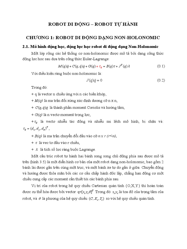 Robot Di Động Non-Holonomic | PDF