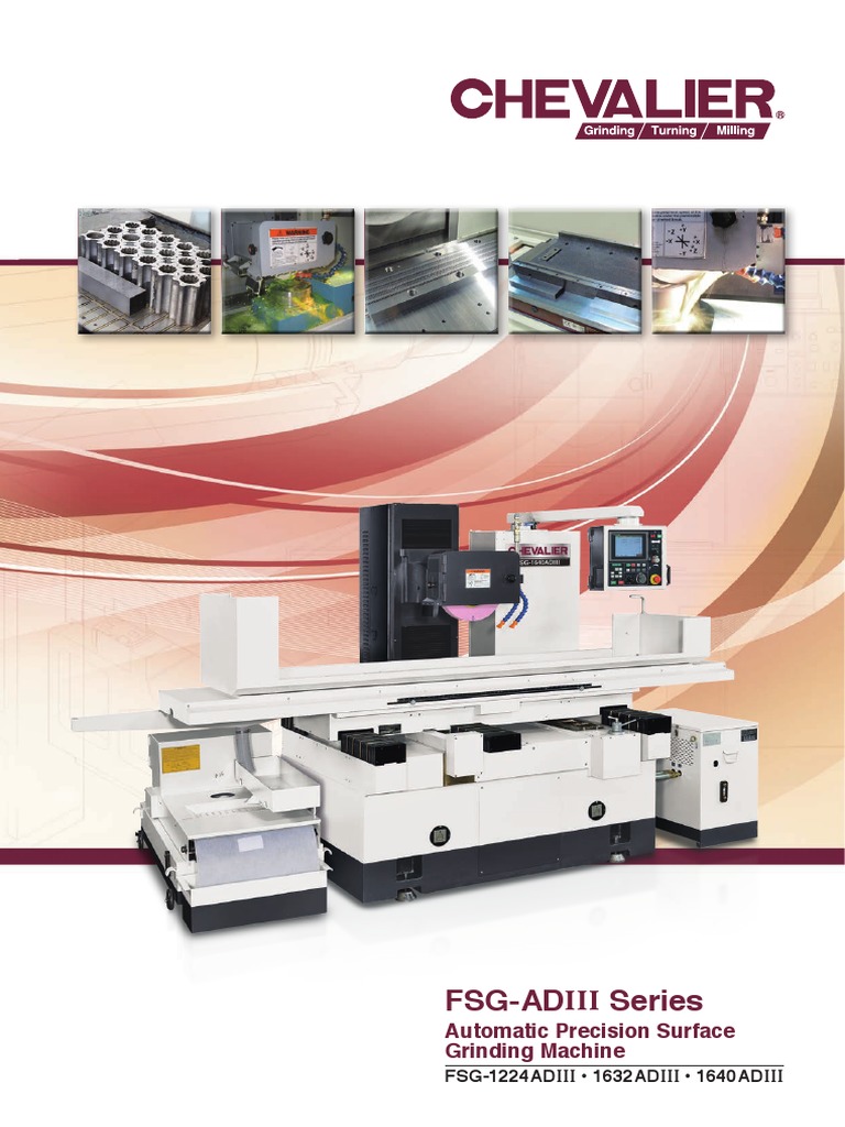 Chevalier FSG-1224ADIII | PDF | Grinding (Abrasive Cutting) | Bearing ...