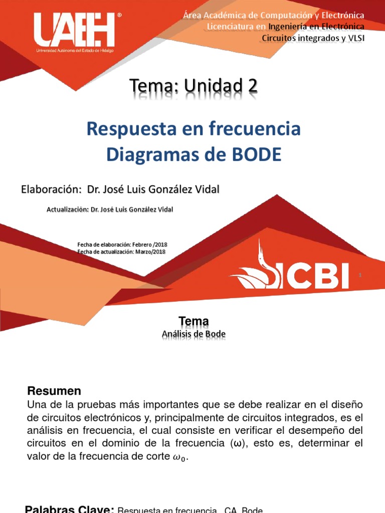 Presentación Didáctica Respuesta en Frecuencia Diagramas Bode | PDF