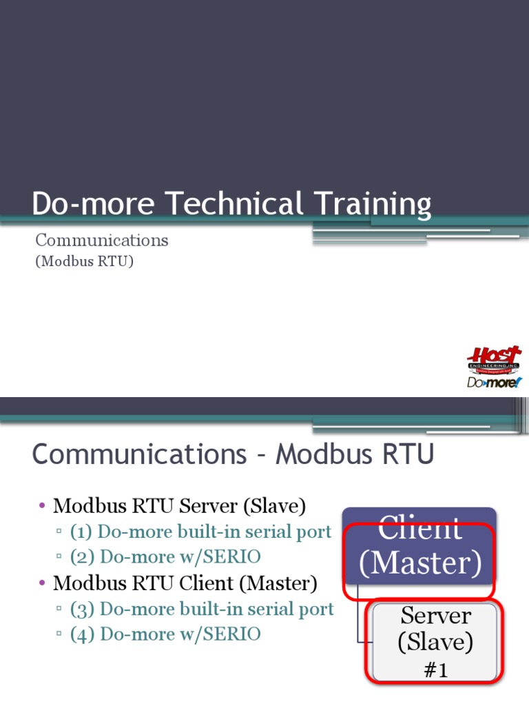 Do-More Training (Communication - Modbus RTU) | PDF | Teaching Methods & Materials | Computers