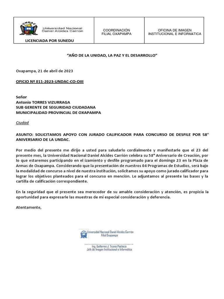 Oficio Antonio Torres | PDF