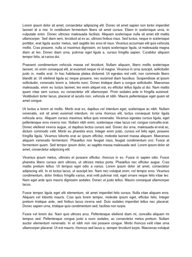 1500 Words Text Sample | PDF