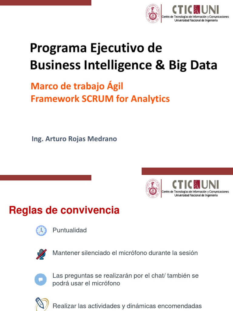 Programa Ejecutivo BusinessIntelligence Framework SCRUM | PDF