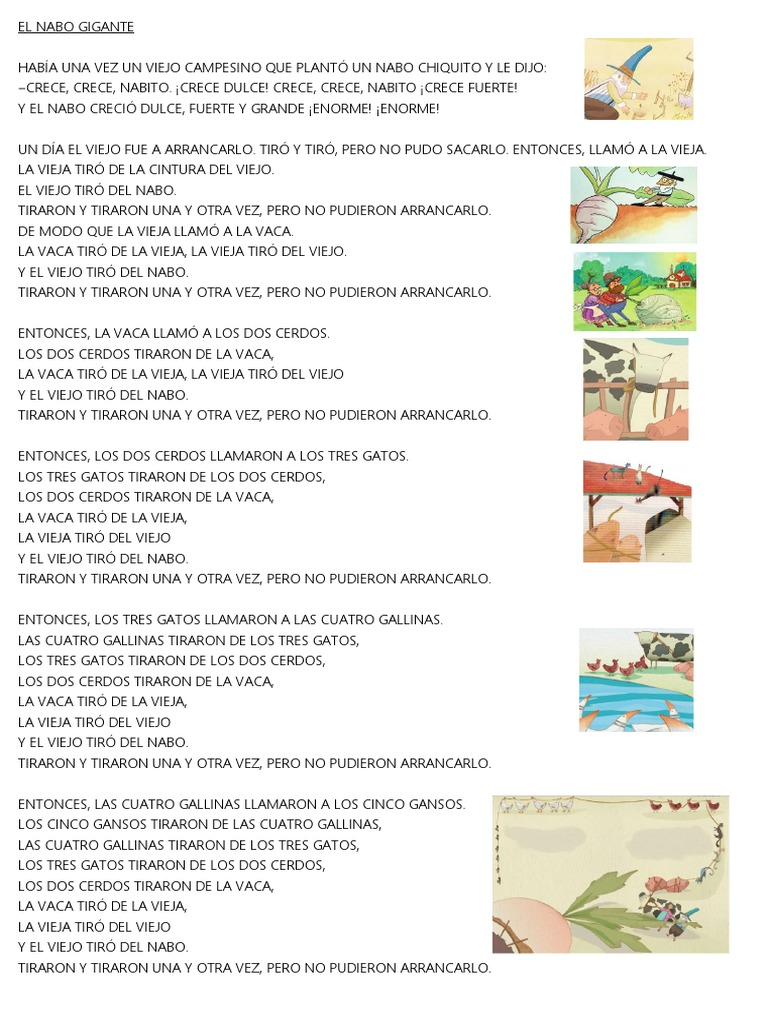 El nabo gigante Cuento | PDF