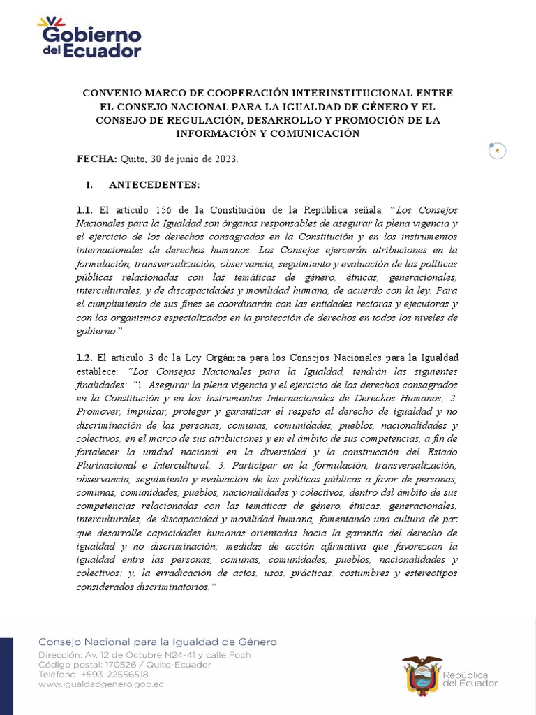 Informe Técnico de Convenio FINAL CORDICOM | PDF
