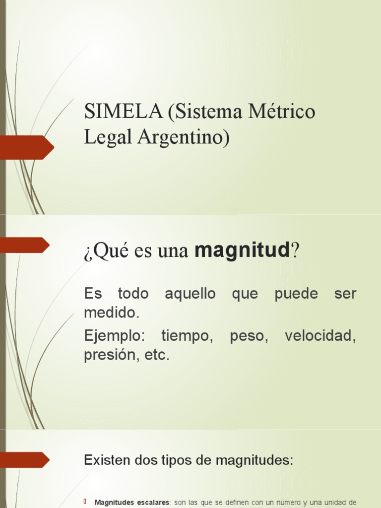 1 SIMELA (Sistema Métrico Legal Argentino) | PDF | Sistema ...