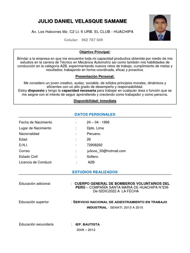 Curriculum-Vitae Julio Actualizado | PDF