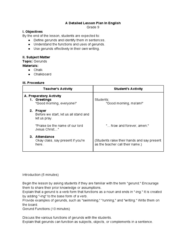 FLCT - LESSON PLAN | PDF