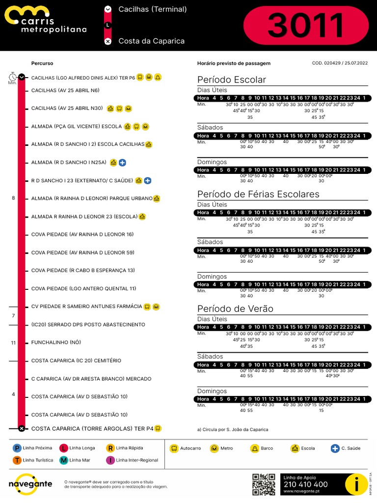 Carreira 3011 - Horários | PDF