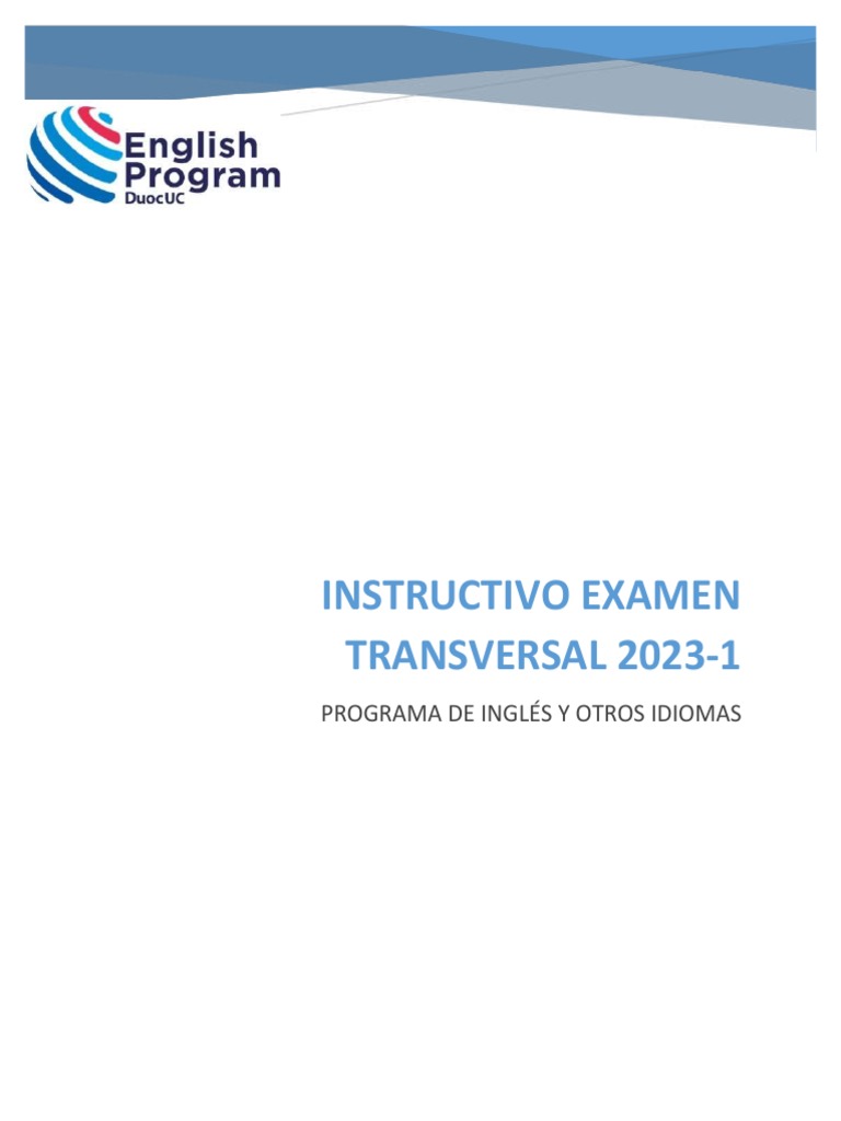 Instructivo Final Et 2023-1 | PDF